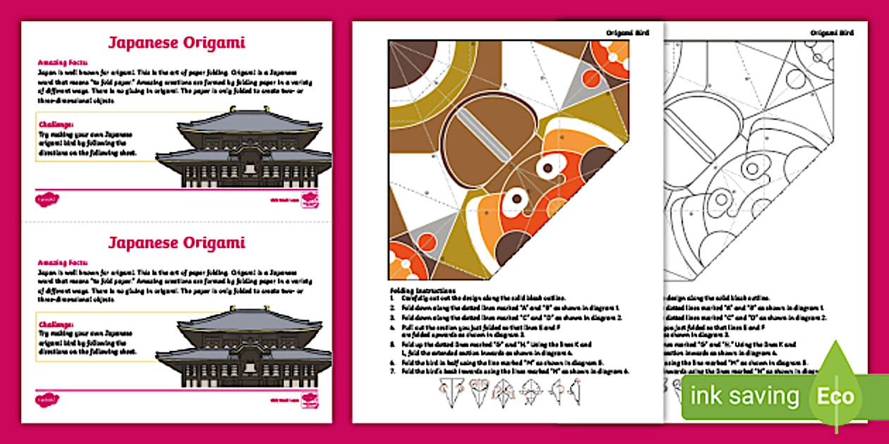 Japanese Origami Paper Craft (Teacher-Made) - Twinkl