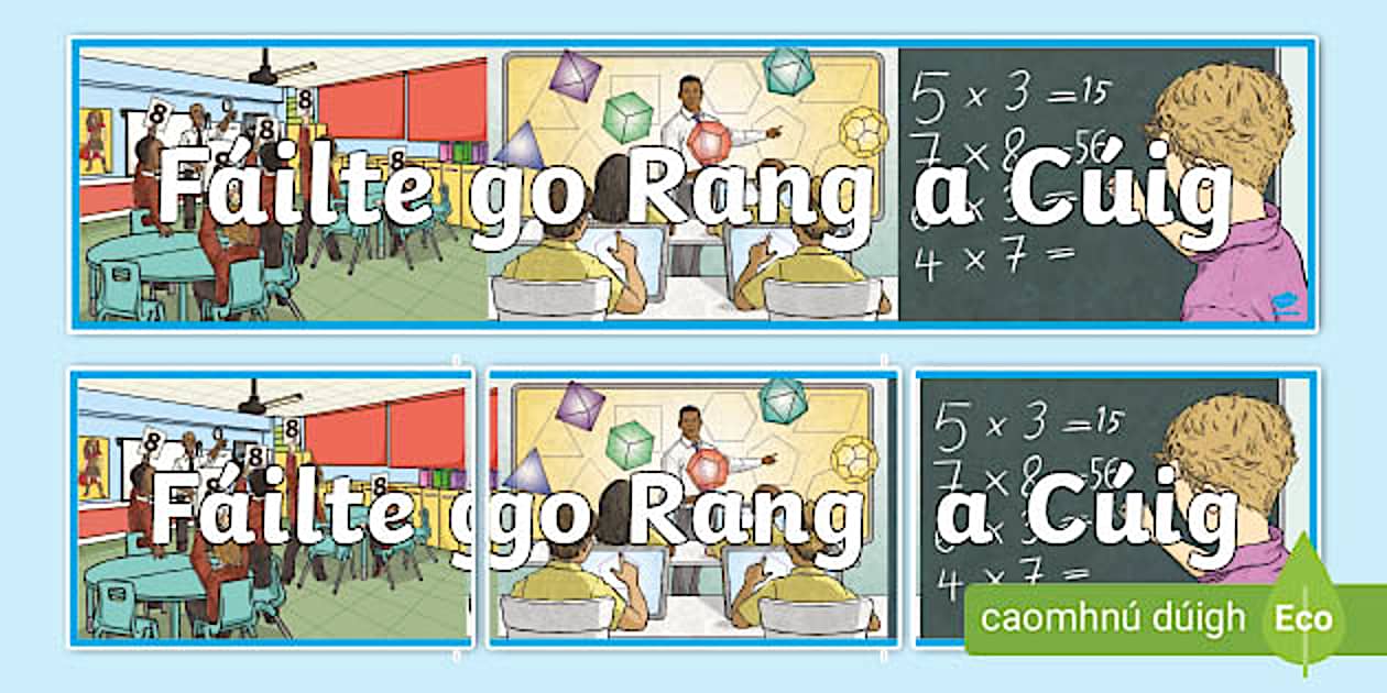 Welcome to Fifth Class Banner Gaeilge