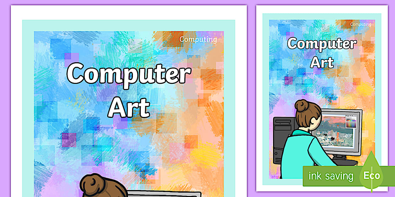 Computer Art Cover Book Cover (teacher made) - Twinkl