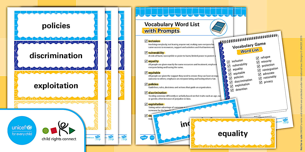 Rights of the Child Vocabulary Game