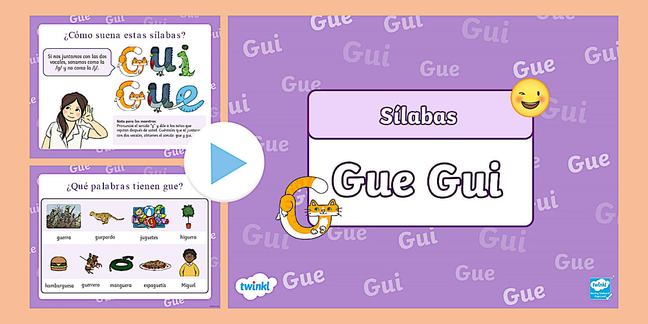 Power Point: Sílabas gue-gui - Twinkl