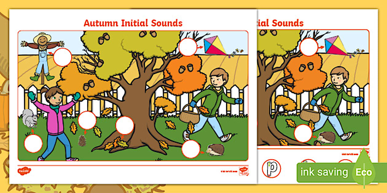 Autumn Writing Initial Sounds Activity (teacher made)
