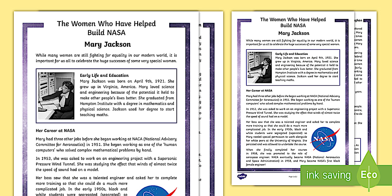 Mary Jackson Facts | The Women Who Helped to Build NASA