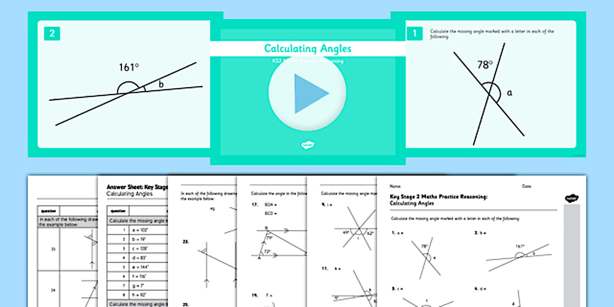 Reasoning Test: Angle Questions Year 6 - Primary Resources