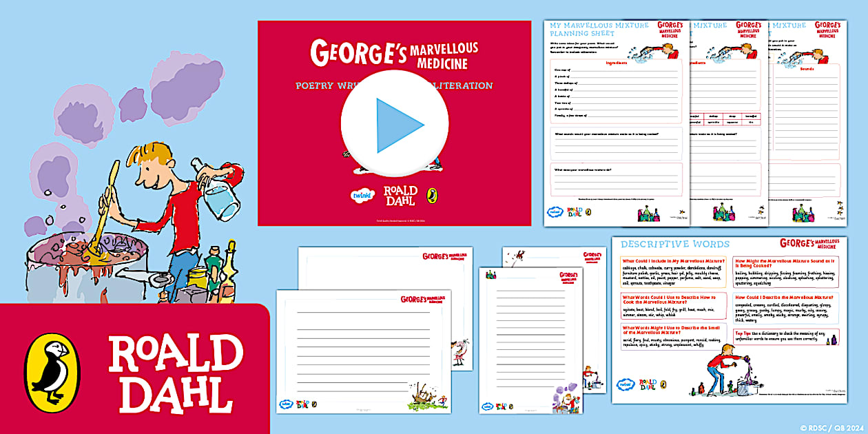 FREE! - George's Marvellous Medicine: Marvellous Mixture Poetry Writing ...