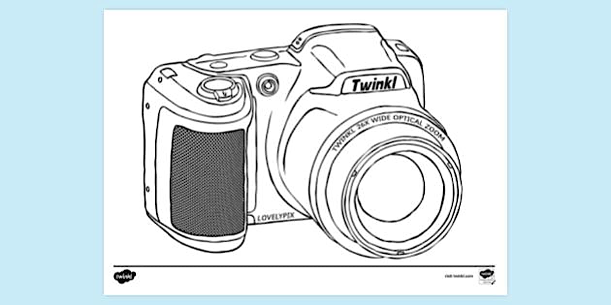 Camera Colouring Sheet | Colouring Sheets (Teacher-Made)