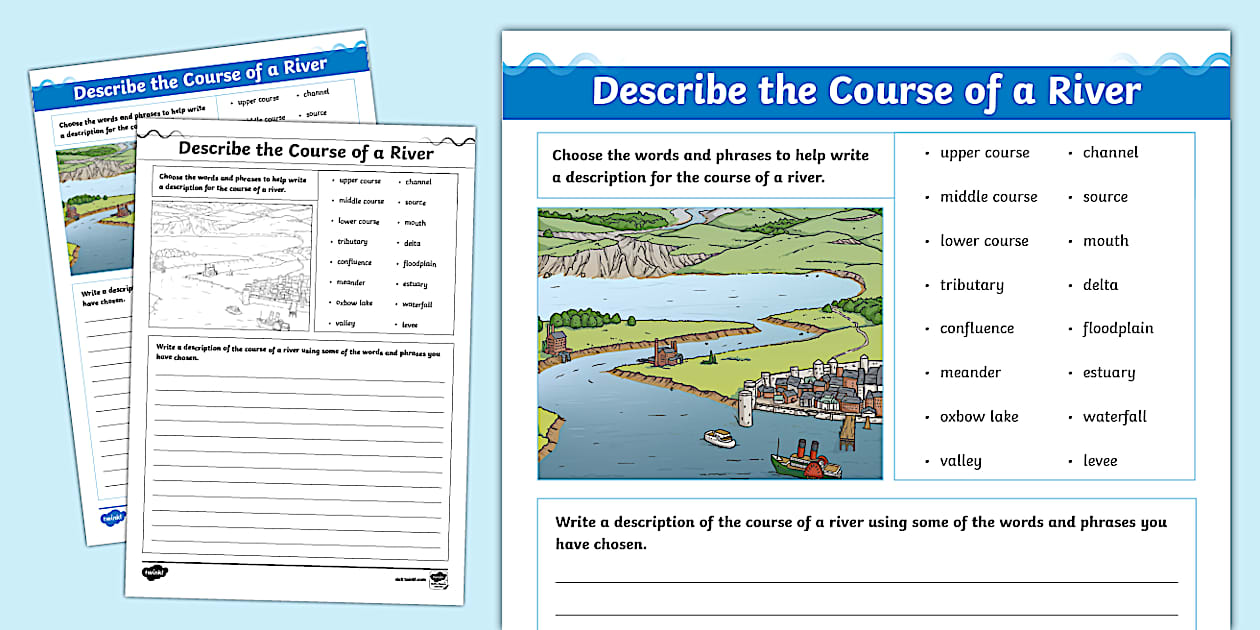 Describe the Course of a River Worksheet