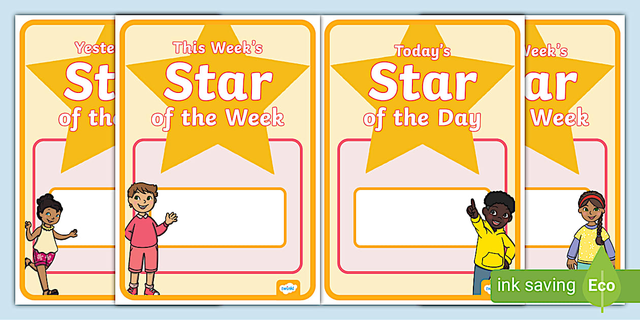👉 Star Of The Week Decorative Posters - Twinkl