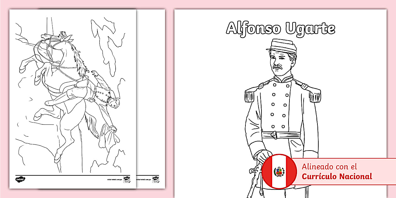 Ficha: Alfonso Ugarte para colorear - Twinkl