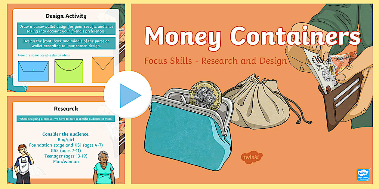 Money Containers Research and Design PowerPoint - Twinkl