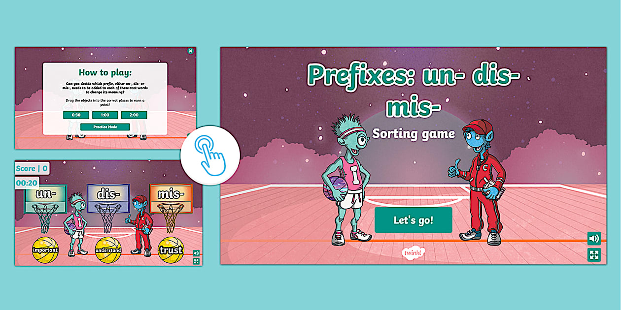 Prefixes: un- dis- mis- KS2 Go! Game (Teacher-Made) - Twinkl
