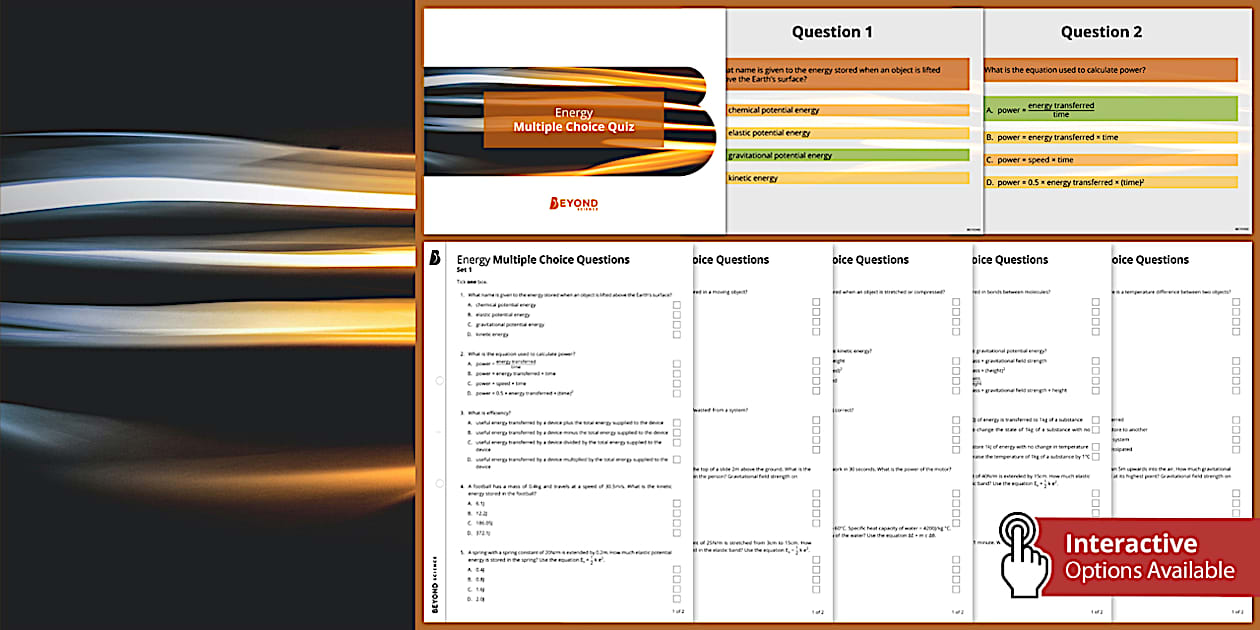AQA GCSE Energy Quiz Bundle | Science | Beyond Secondary
