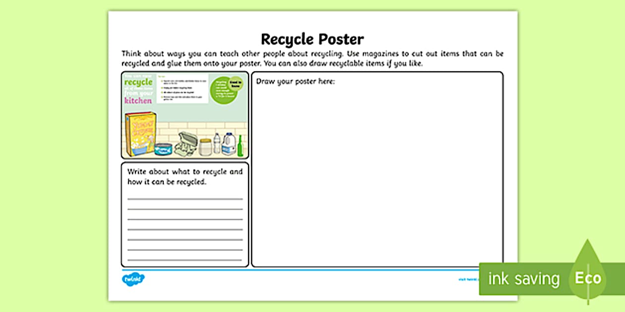 Design a Recycling Poster Activity (teacher made) - Twinkl