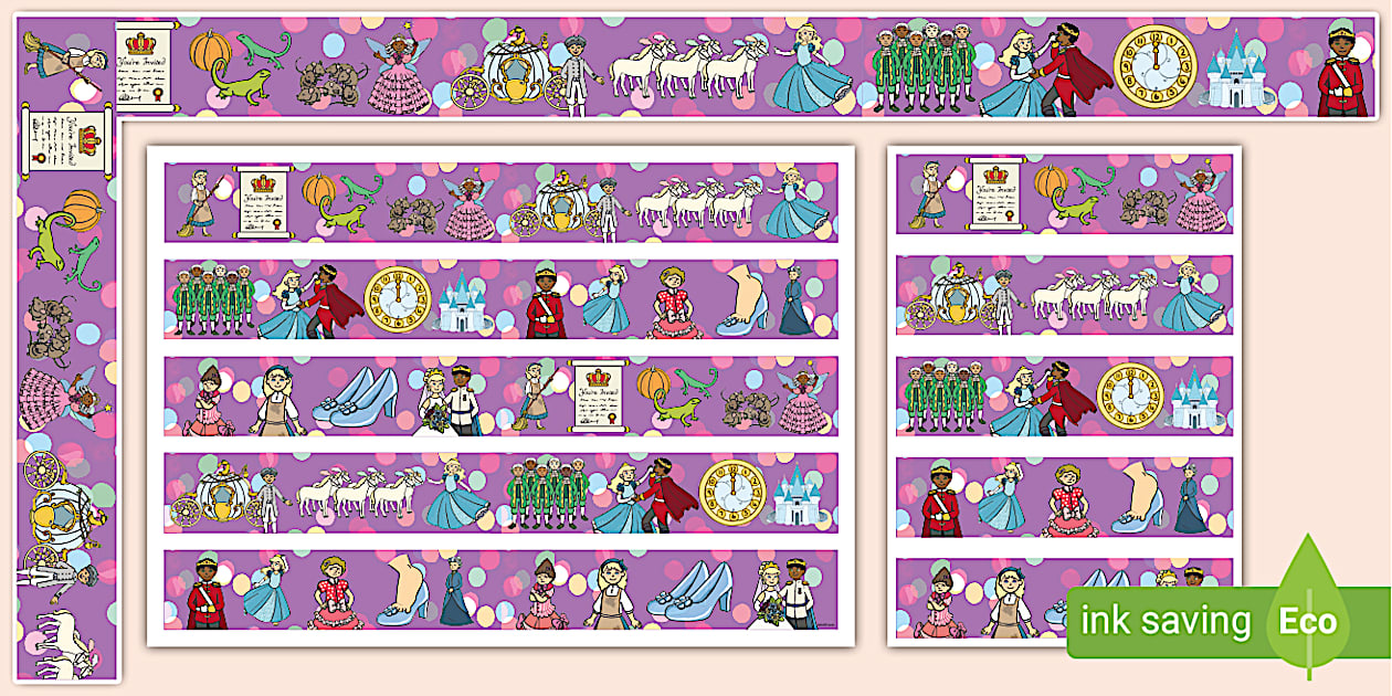 Cinderella Display Borders (teacher made) - Twinkl
