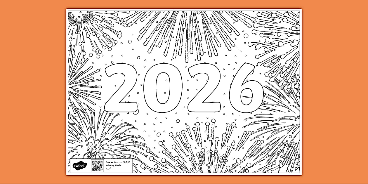 2026 Mindfulness Colouring Sheet