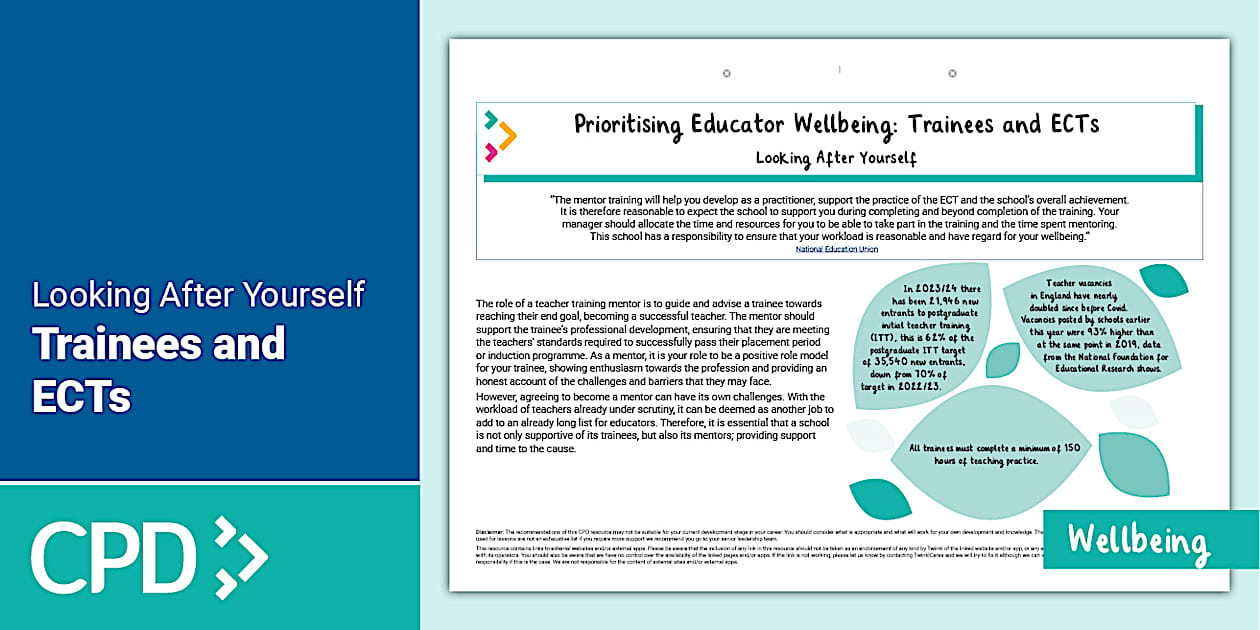 Prioritising Educator Wellbeing: Trainees and ECTs - Twinkl