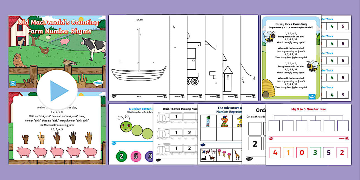 👉 EYFS Nursery Maths Activity Pack: Reciting Numbers | Twinkl