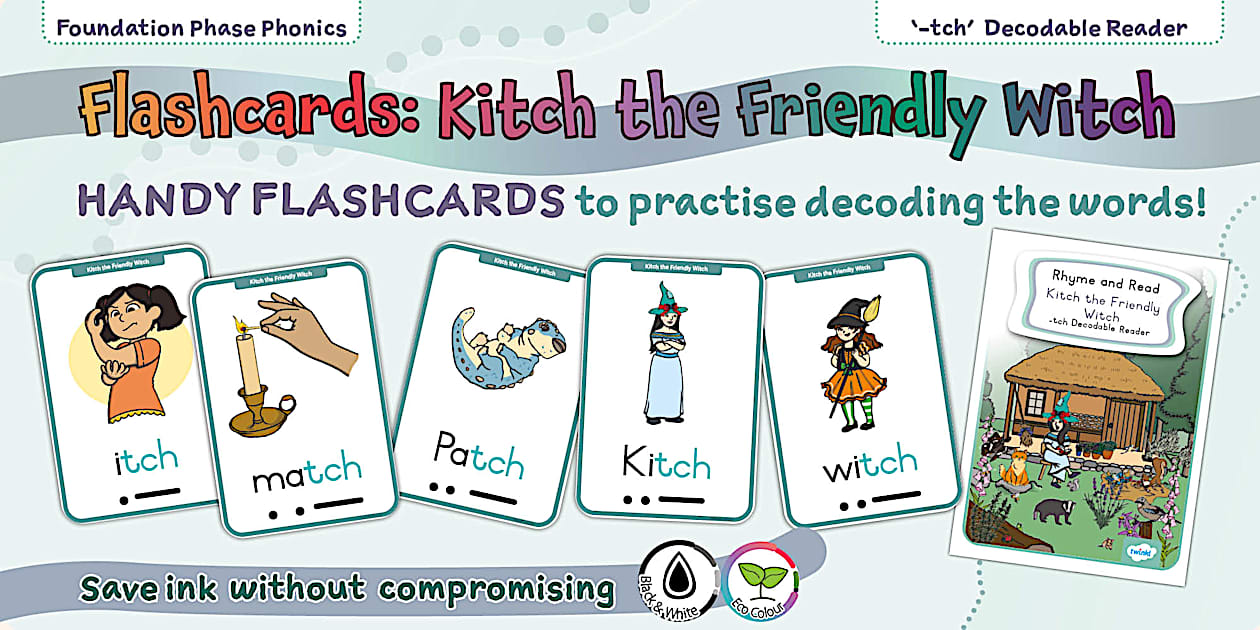 FP Phonics -tch Decodable Read and Build Flashcards
