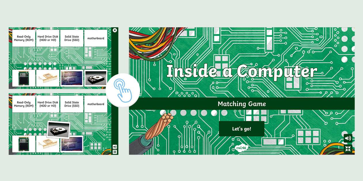 Inside a Computer Interactive Matching Game (teacher made)