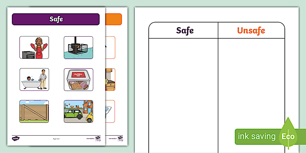 Stay Safe at Home Sorting Activity (teacher made) - Twinkl