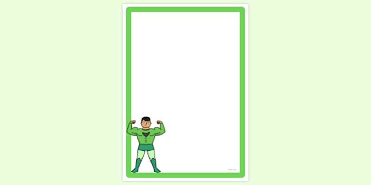 Strong Superhero Page Border | Page Borders | Twinkl