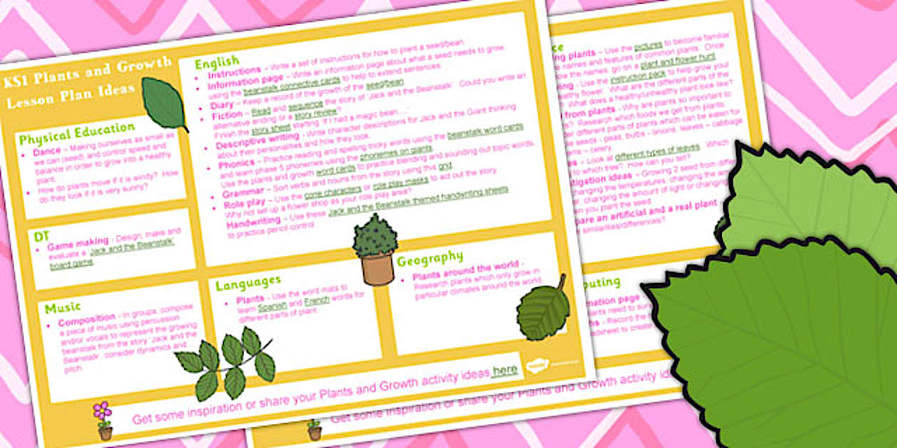 Plants and Growth KS1 Lesson Plan Ideas (teacher made)