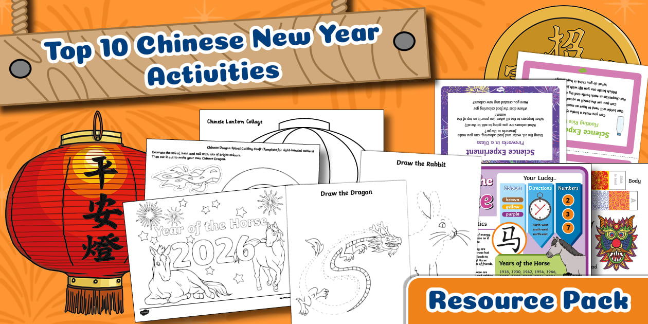Top 10 Chinese New Year Activities Resource Pack