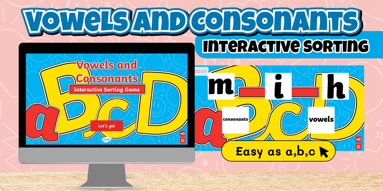 * NEW * Vowels and Consonants Interactive Sorting