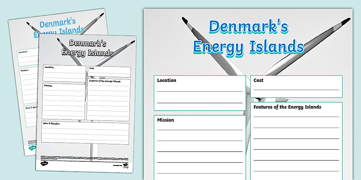 Denmark's Energy Islands Fact File Template (teacher made)