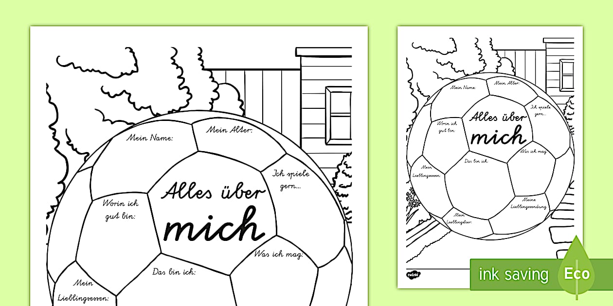 Alles über mich Arbeitsblatt (teacher made) - Twinkl