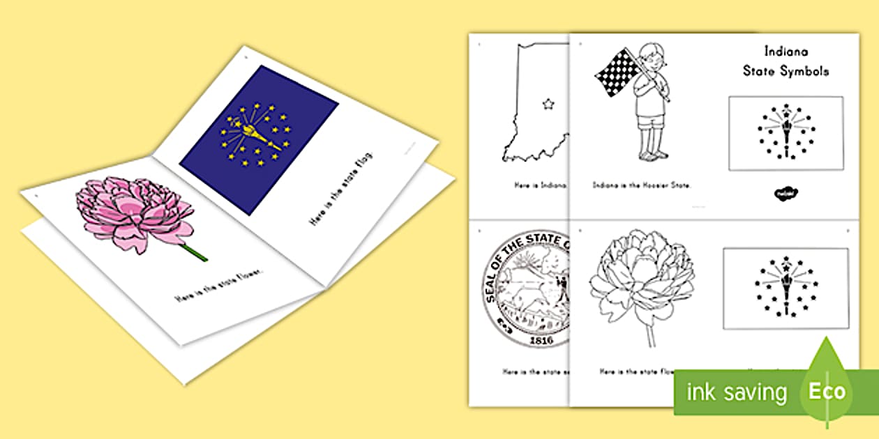 Indiana Symbols Emergent Reader (teacher made) - Twinkl