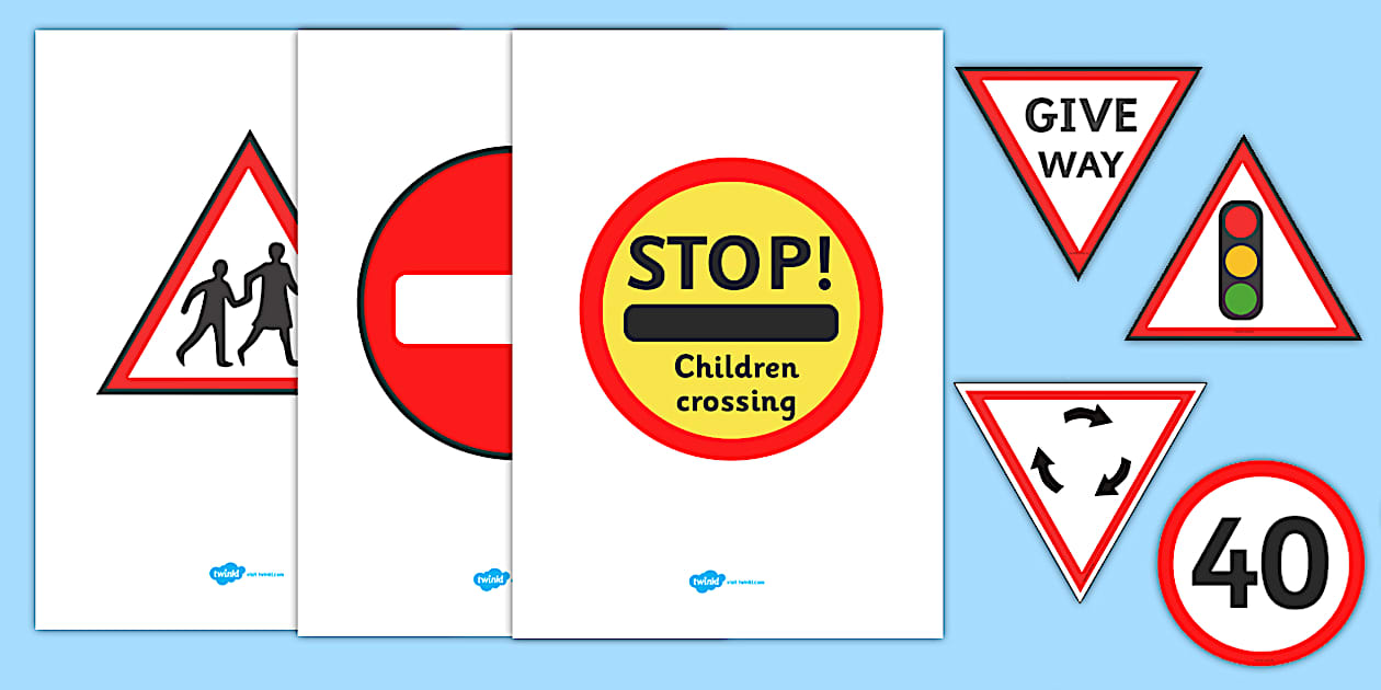 Road Safety Signs | Road Safety | Twinkl F-2 Resources
