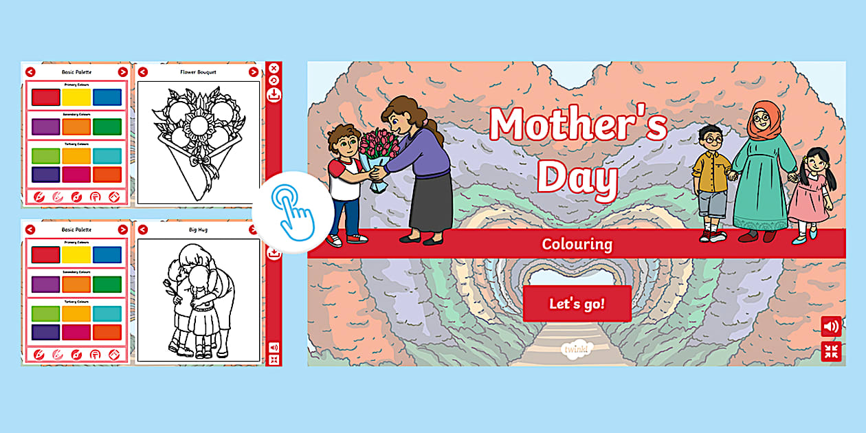 Mother's Day Interactive Colouring (teacher made) - Twinkl