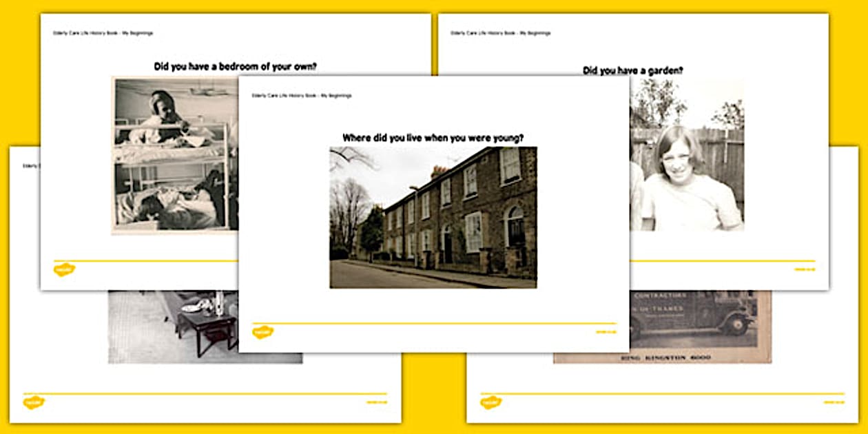 Elderly Care Life History Book Home Life Picture Prompts