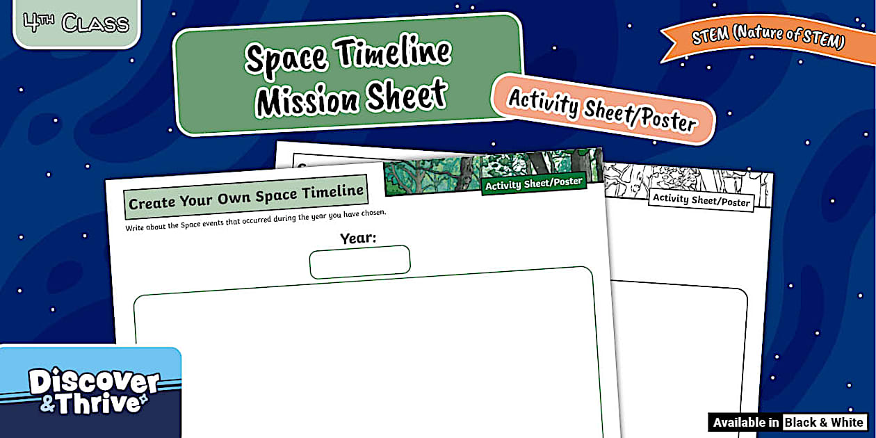 STEM (Nature of STEM) Space Timeline (4th Class)