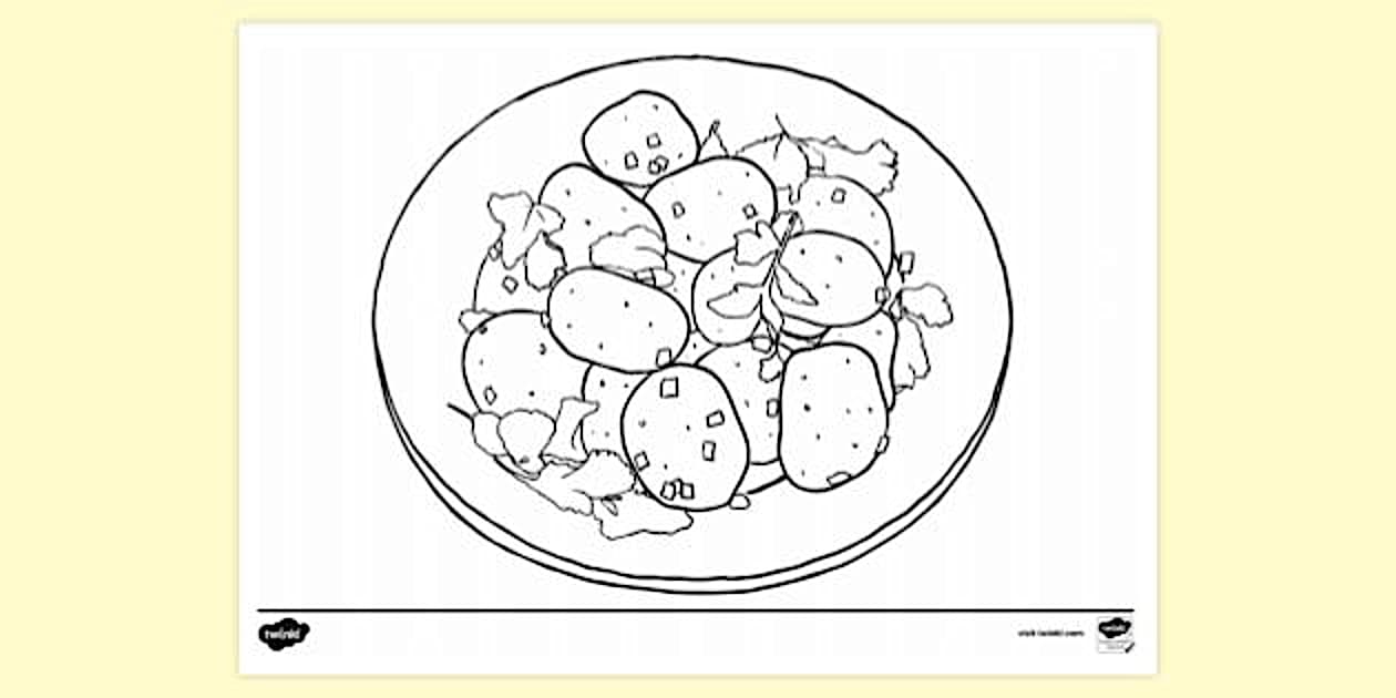 Small Potatoes Colouring Page - Primary Resource - Twinkl
