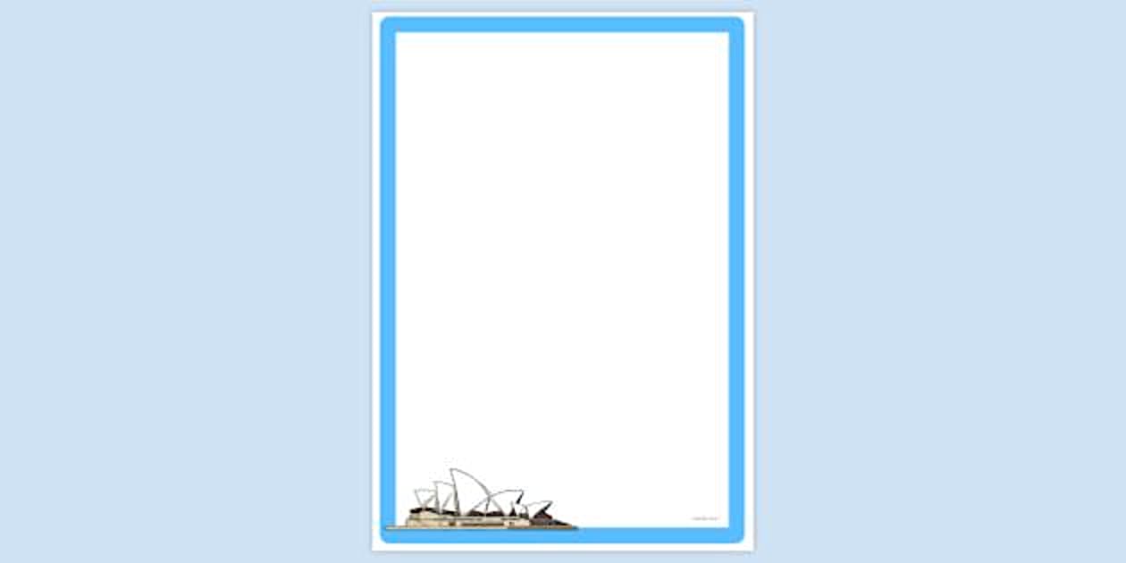 Sydney Opera House Page Border | Page Borders | Twinkl