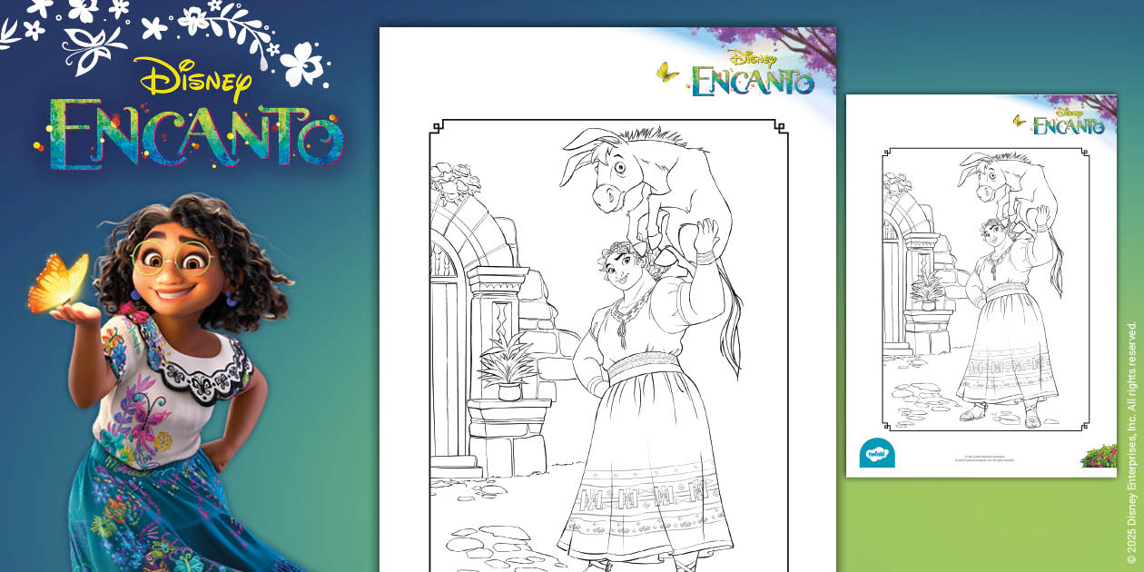 Encanto: Luisa Colouring Page