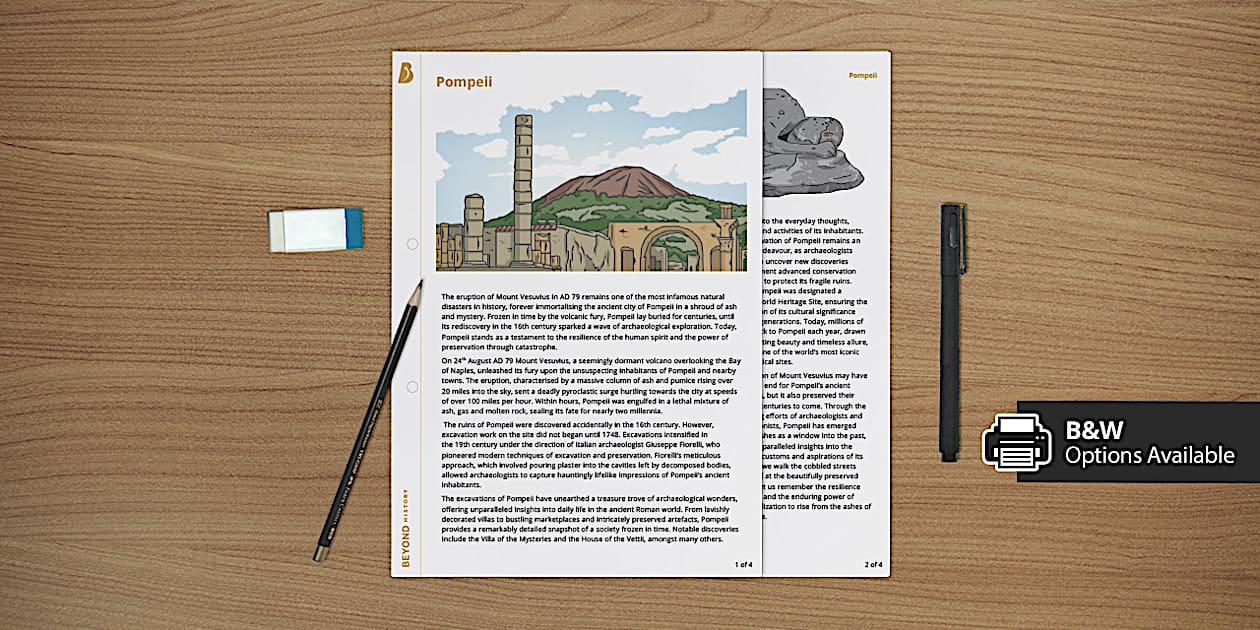 Pompeii (Reading Comprehension) (Teacher-Made) - Twinkl