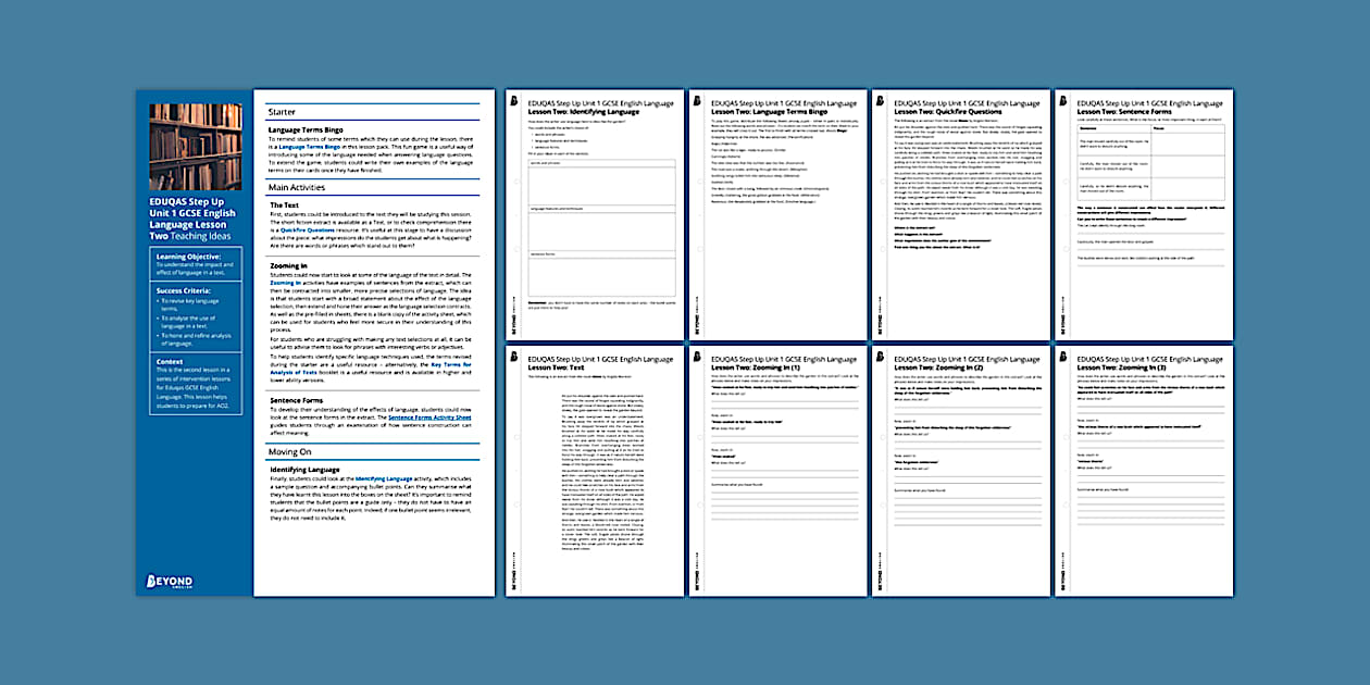 Eduqas GCSE English Language Intervention Lesson 2 - Twinkl