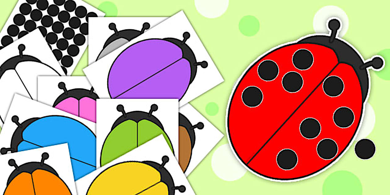 Editable Ladybug Template - Spots Cut Out Activity - Twinkl