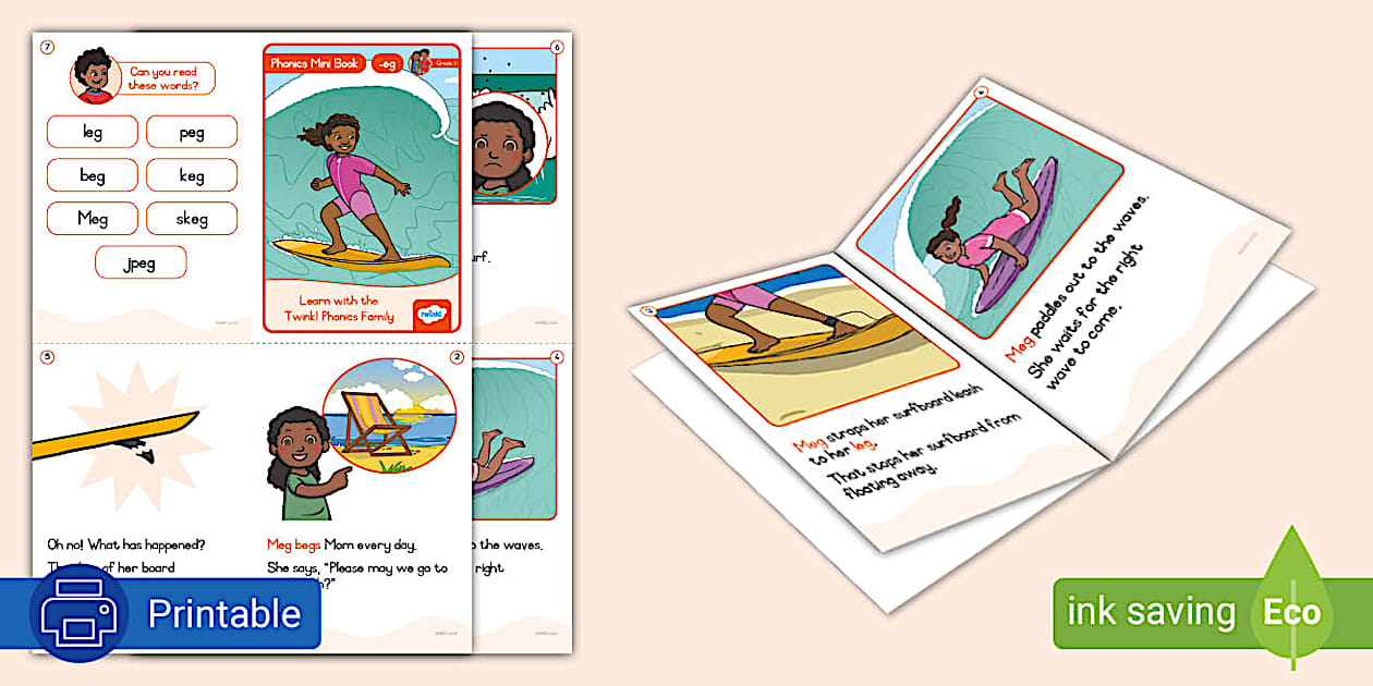 Grade 1: Mini Book -eg (teacher made) - Twinkl