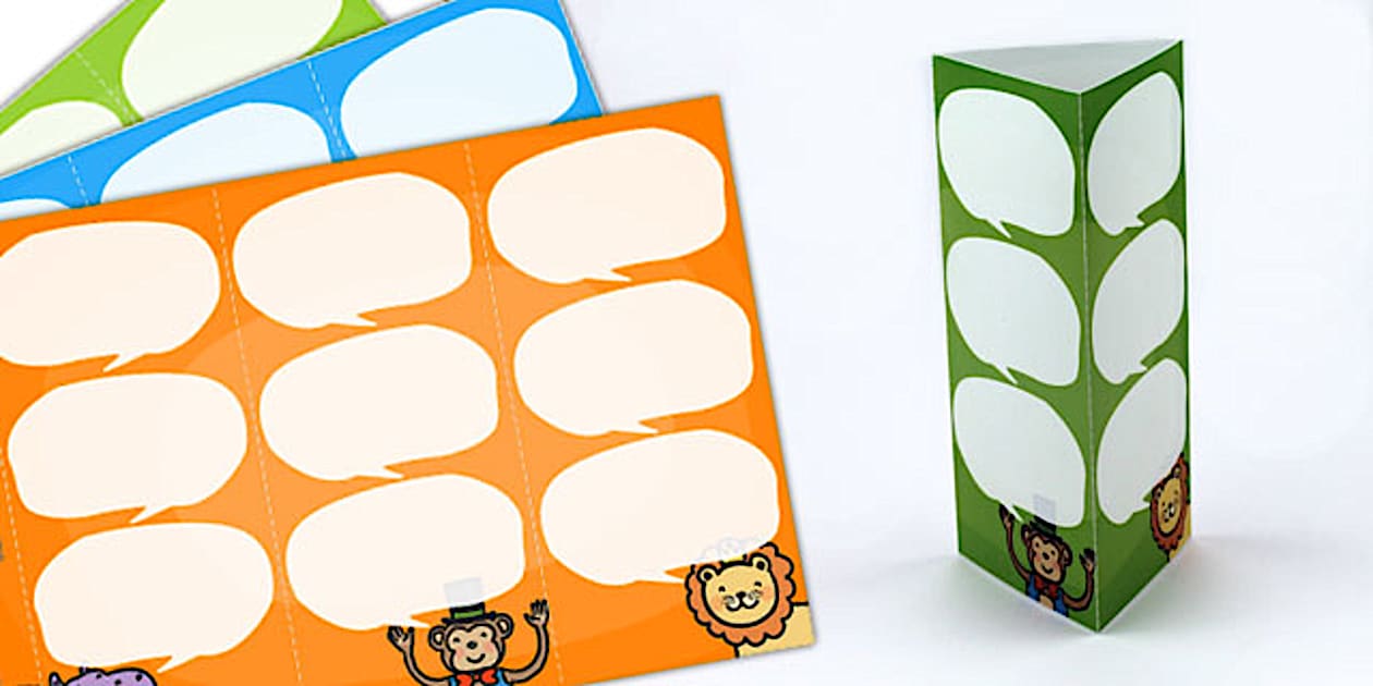 Editable Animal Themed Standing Tabletop Targets - Twinkl