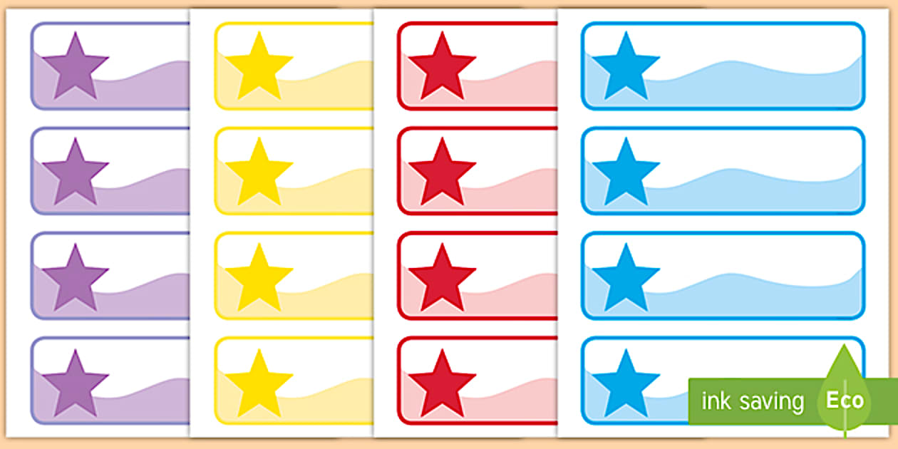 Editable Multicoloured Stars Classroom Labels - Management
