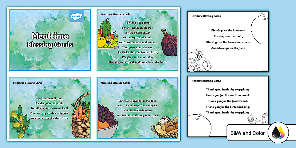 Mealtime Blessing Cards