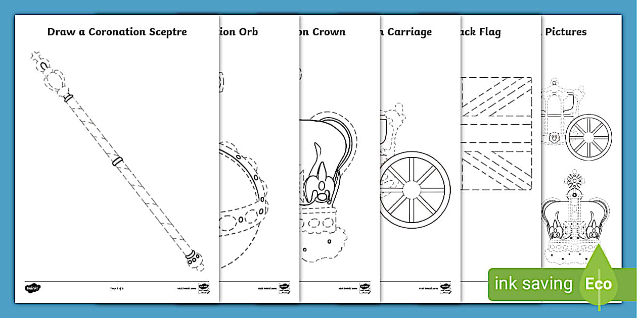 Draw the Coronation Pencil Control Activity Pack | Twinkl