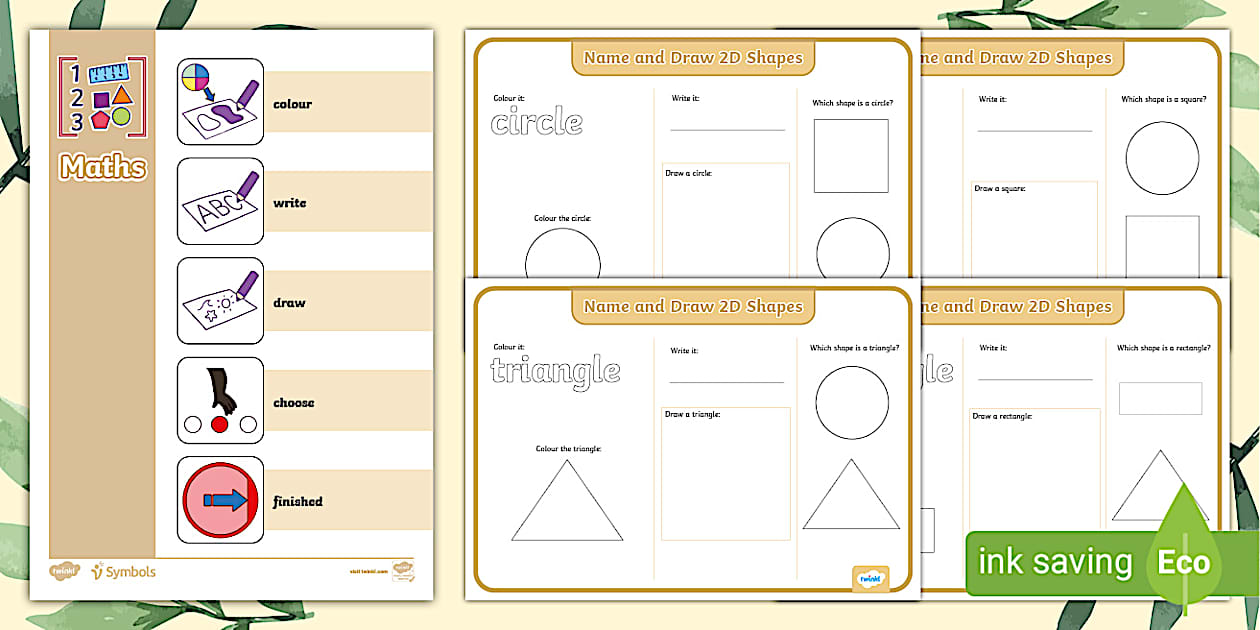 SEND Name and Draw 2D Shapes (teacher made) - Twinkl