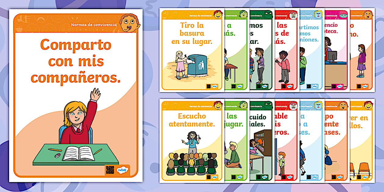 Normas de convivencia - carteles (Hecho por educadores)