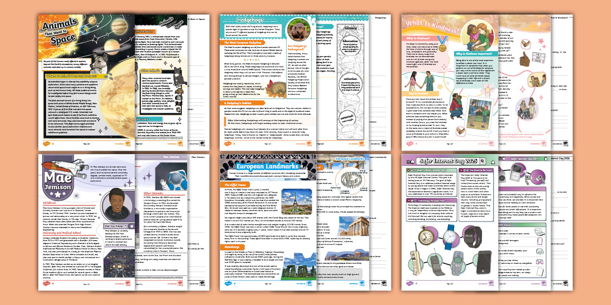 UKS2 February Reading Comprehension Activity Pack - Twinkl