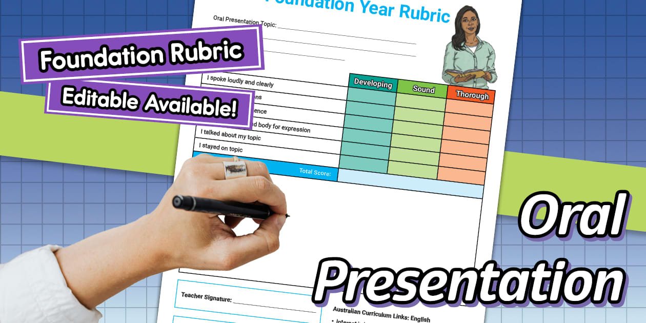 Oral Presentation Rubric Foundation